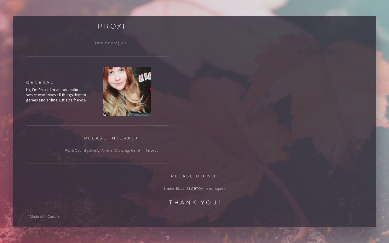 Proxi's Carrd